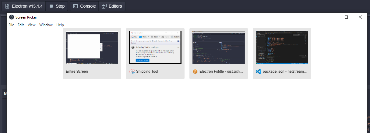 [Bug]: desktopCapturer.getSources does not get Electron · Issue #29931 · electron/electron · GitHub