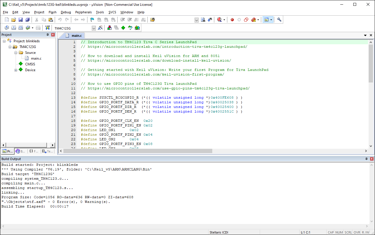 GitHub - lairdrt/tm4c123g-keil: Instructions on how to setup the ...