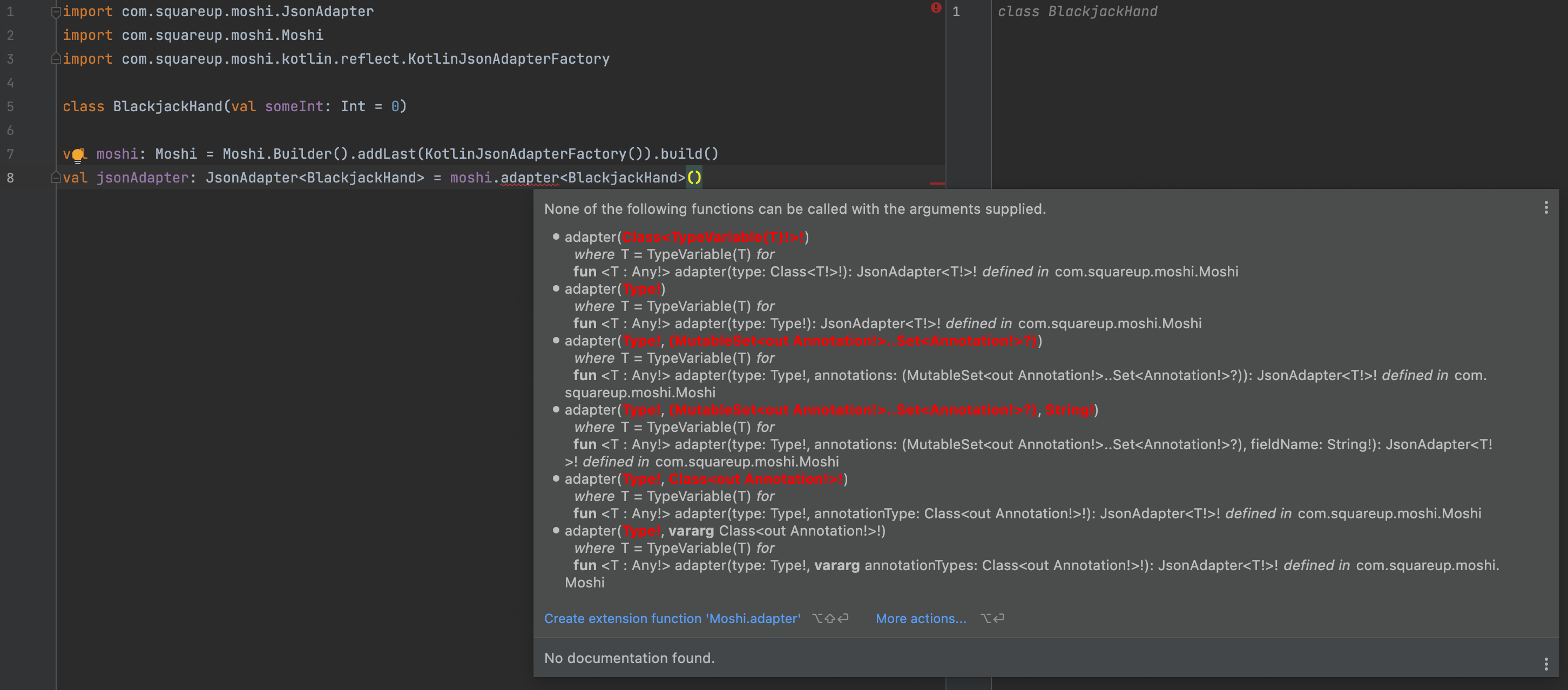 Can't get an example from README.md to work · Issue #1532 · square/moshi · GitHub