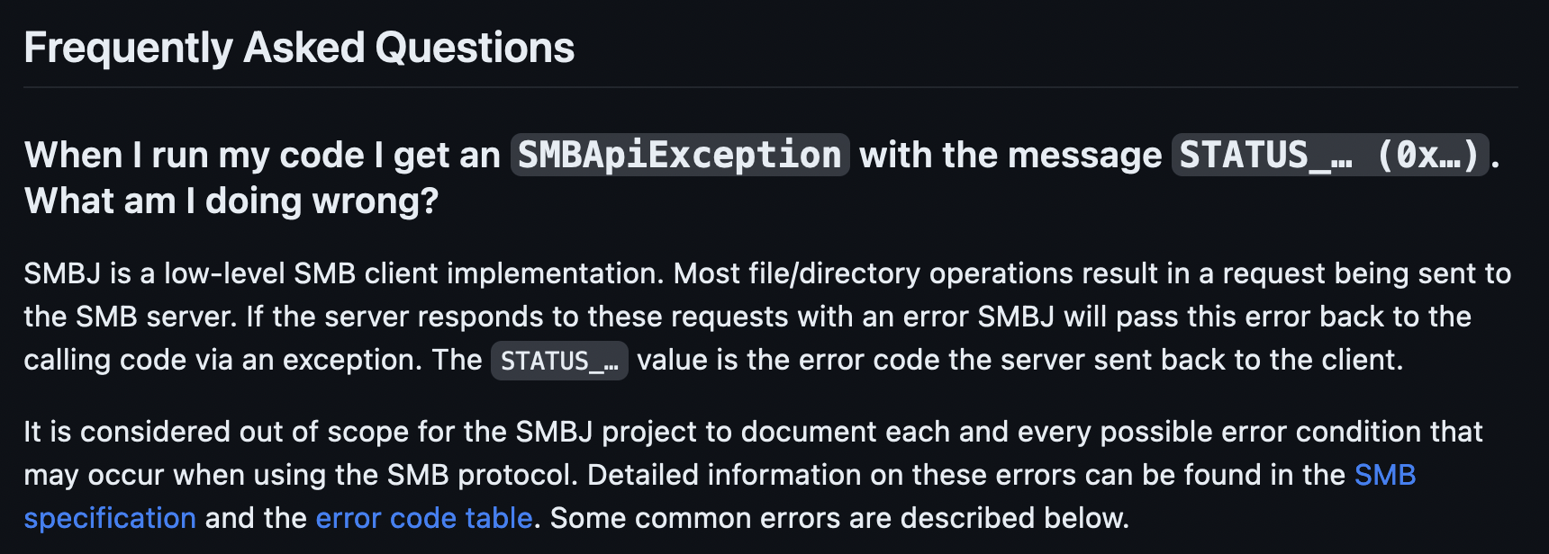 Unresolved Reference Smbapiexception · Issue 785 · Hierynomus Smbj · Github