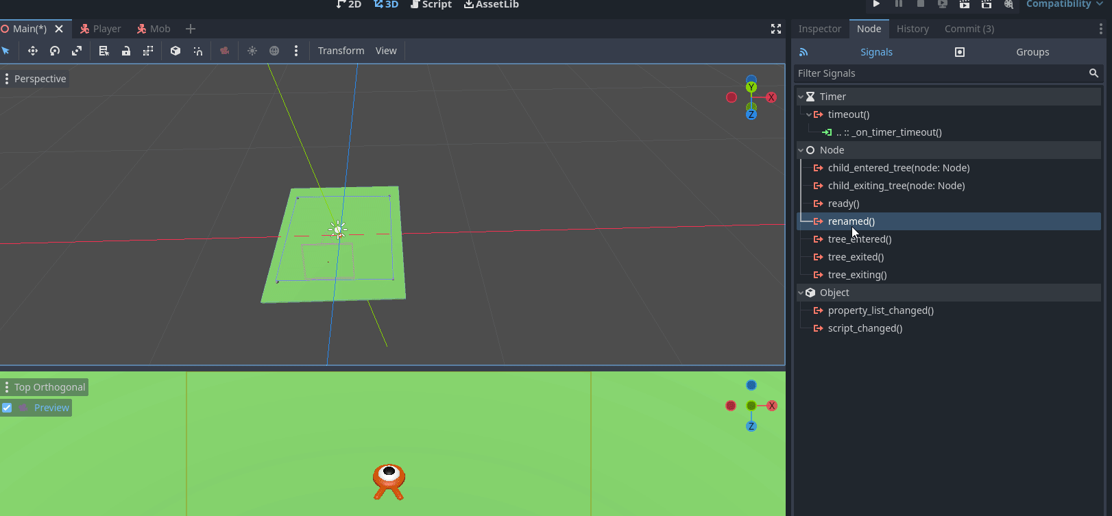 Connecting a signal to a method fails to generate template reciever in an external editor ...
