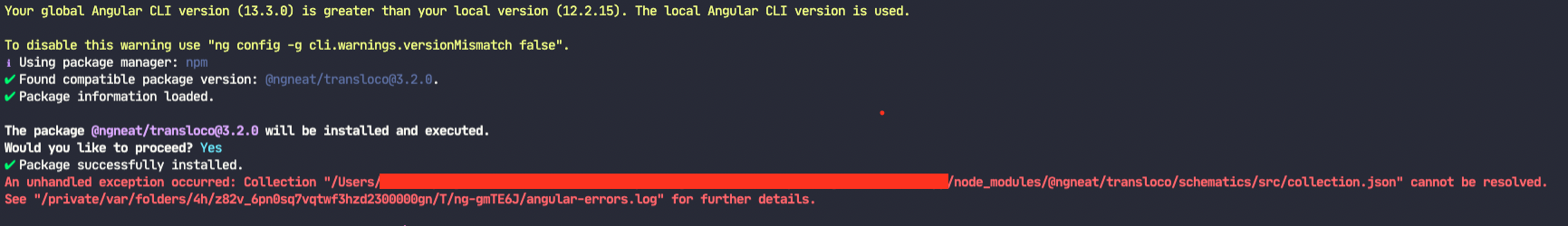 Bugschematics Ng Add Broken In V3 · Issue 516 · Jsversetransloco · Github