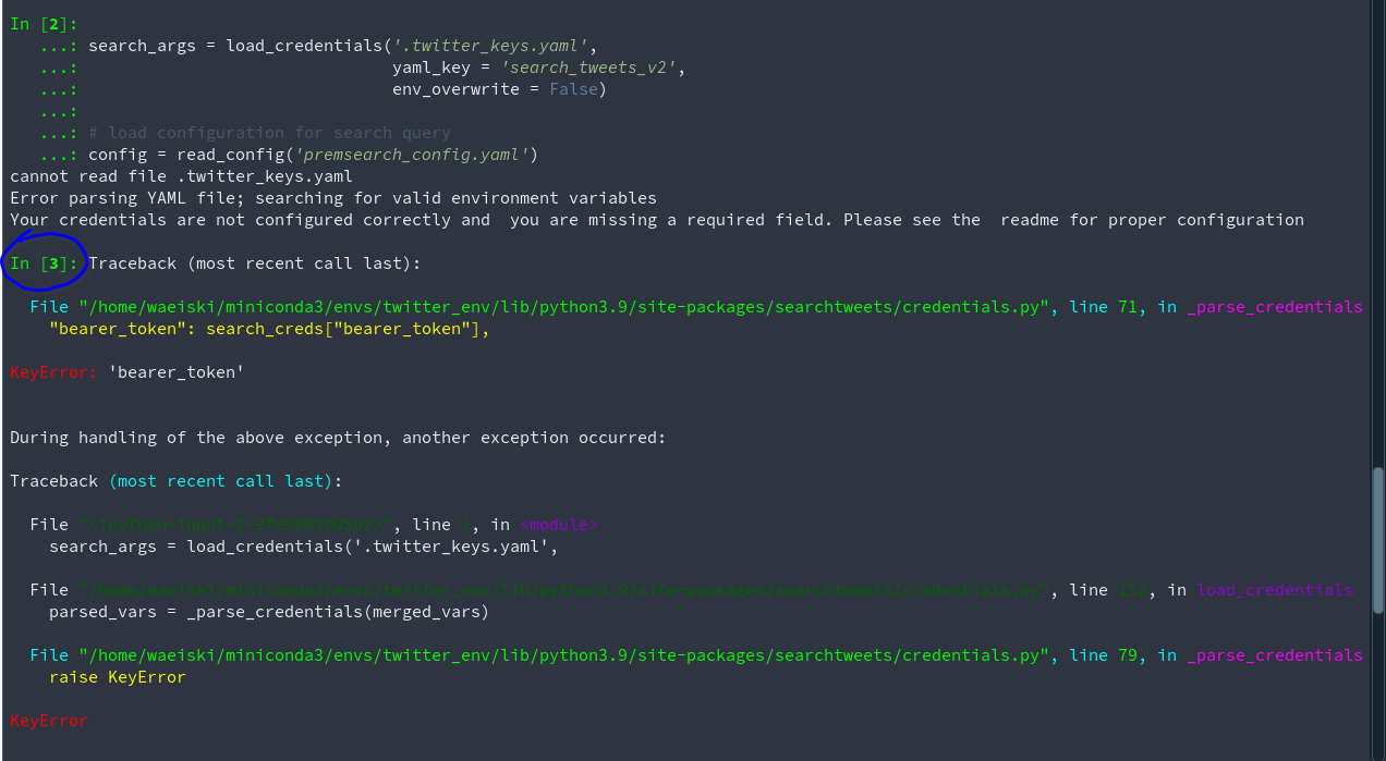 Spyder 5: KeyError traceback messages get printed as new input in ...