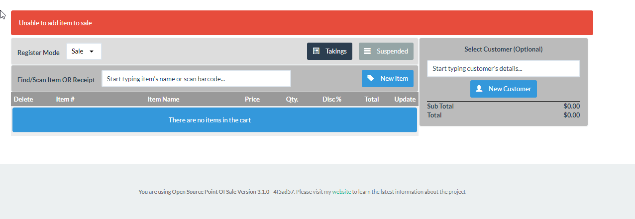 Issue / Question - Unable to Add Item to Sale after CSV Import · Issue #1558 · opensourcepos ...