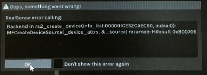 RealSense error calling rs2_create_device 0x800706d9 · Issue #4581 · IntelRealSense/librealsense ...