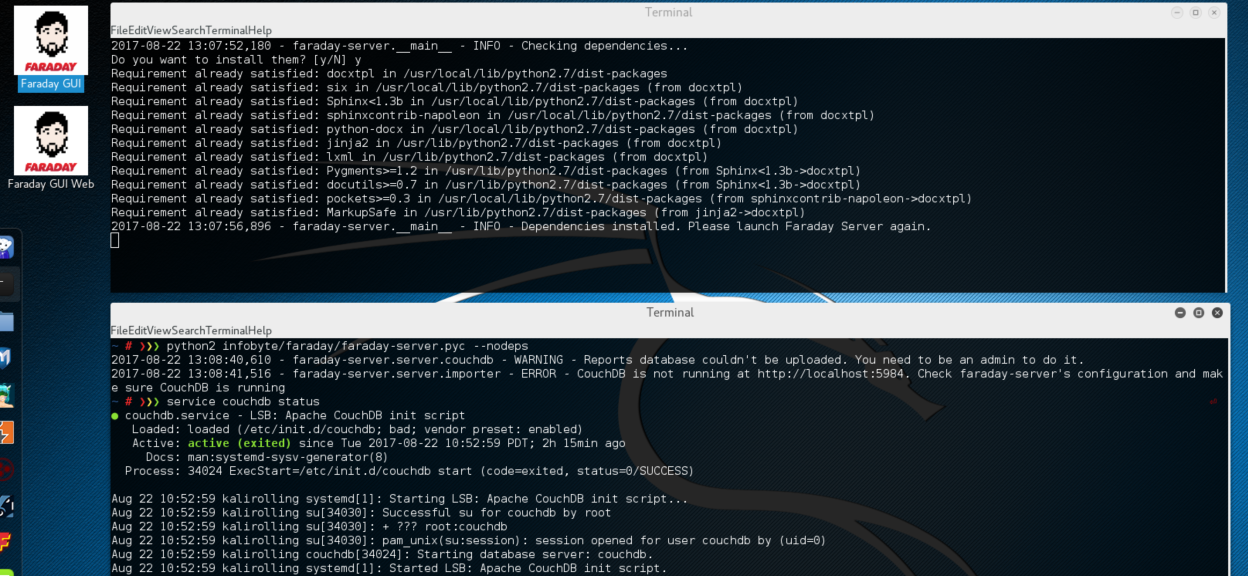 Faraday Server didn't start · Issue #214 · infobyte/faraday · GitHub