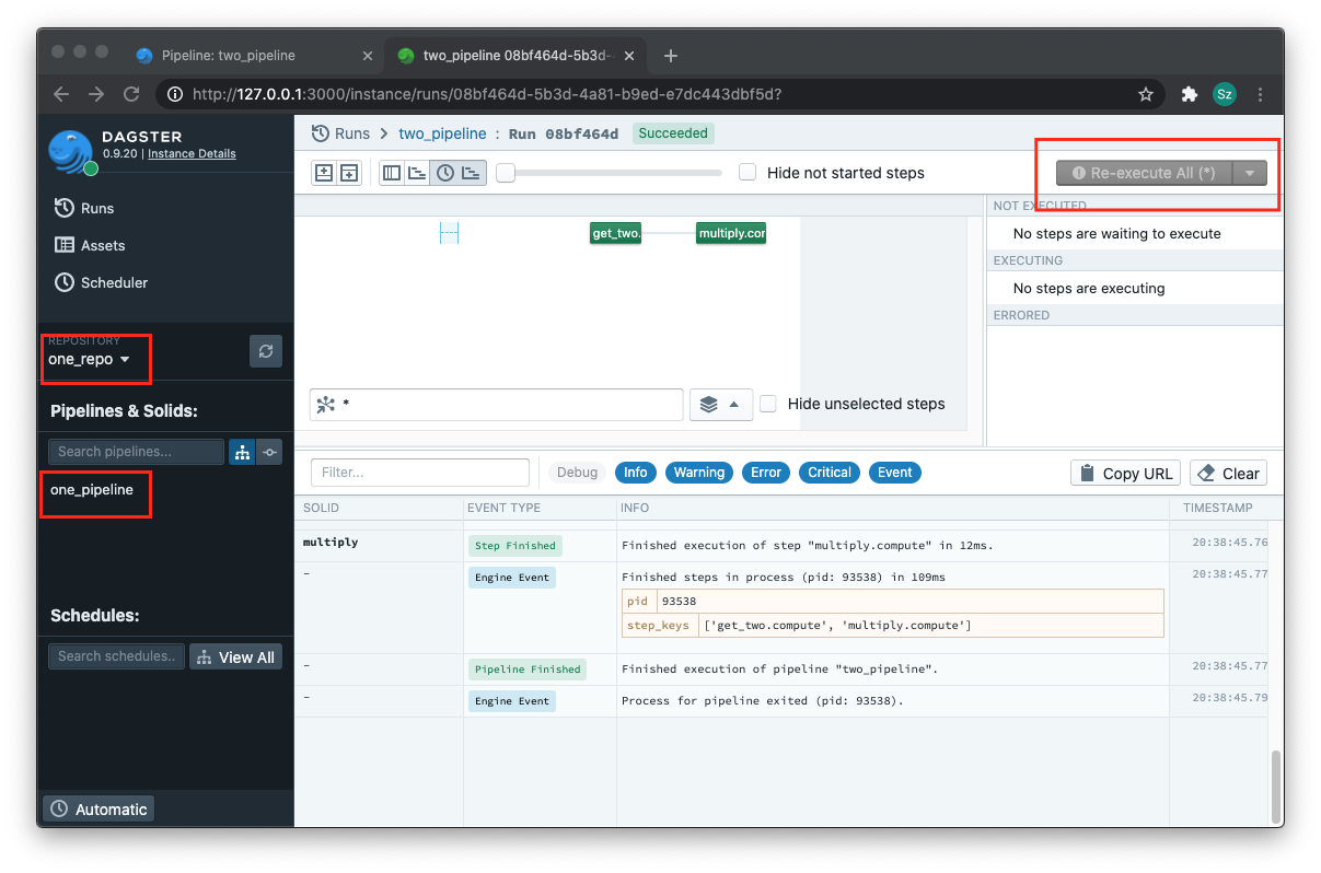 Multiple repositories playground pipeline trigger reset the selected ...