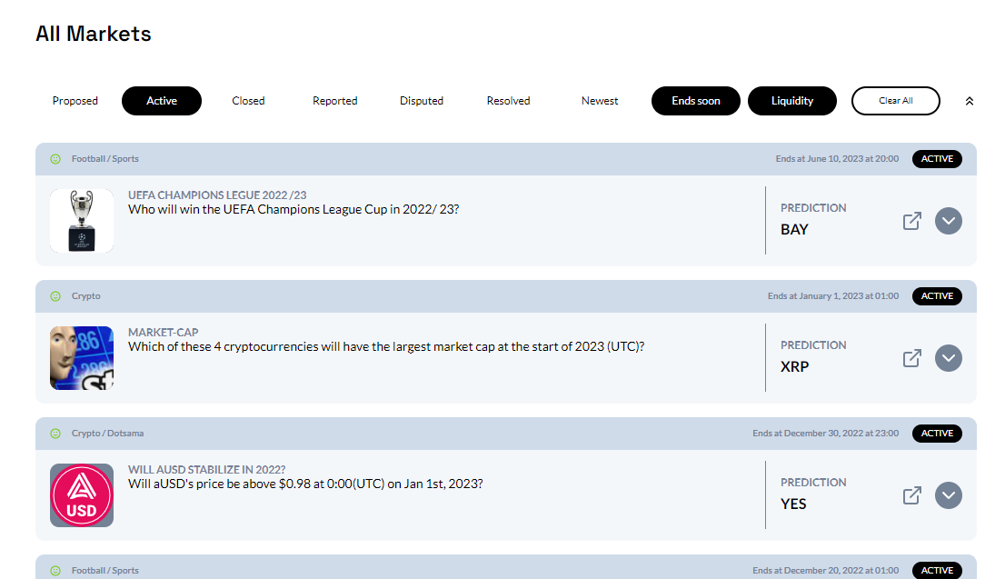 Sorting markets by "Ends soon" presents wrong sort order · Issue #287 · zeitgeistpm/ui · GitHub