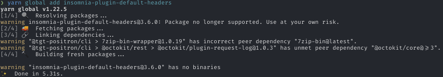 insomnia-plugin-default-headers is deprecated on NPM · Issue #5475 · Kong/insomnia · GitHub