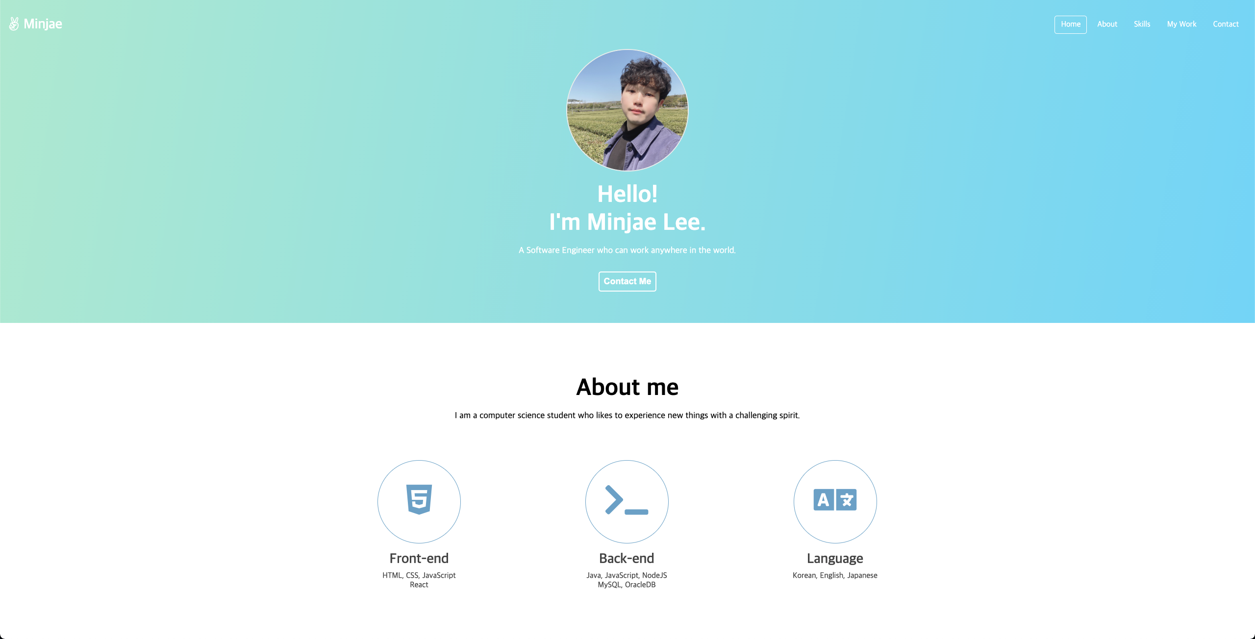 GitHub - sochubert/portfolio: Minjae's portfolio