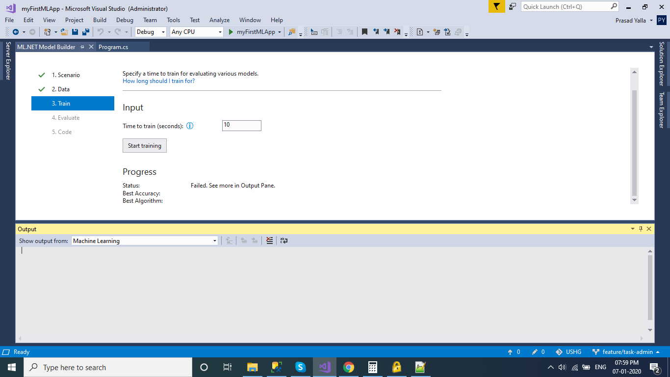 Error In Train Step · Issue 423 · Dotnetmachinelearning Modelbuilder · Github