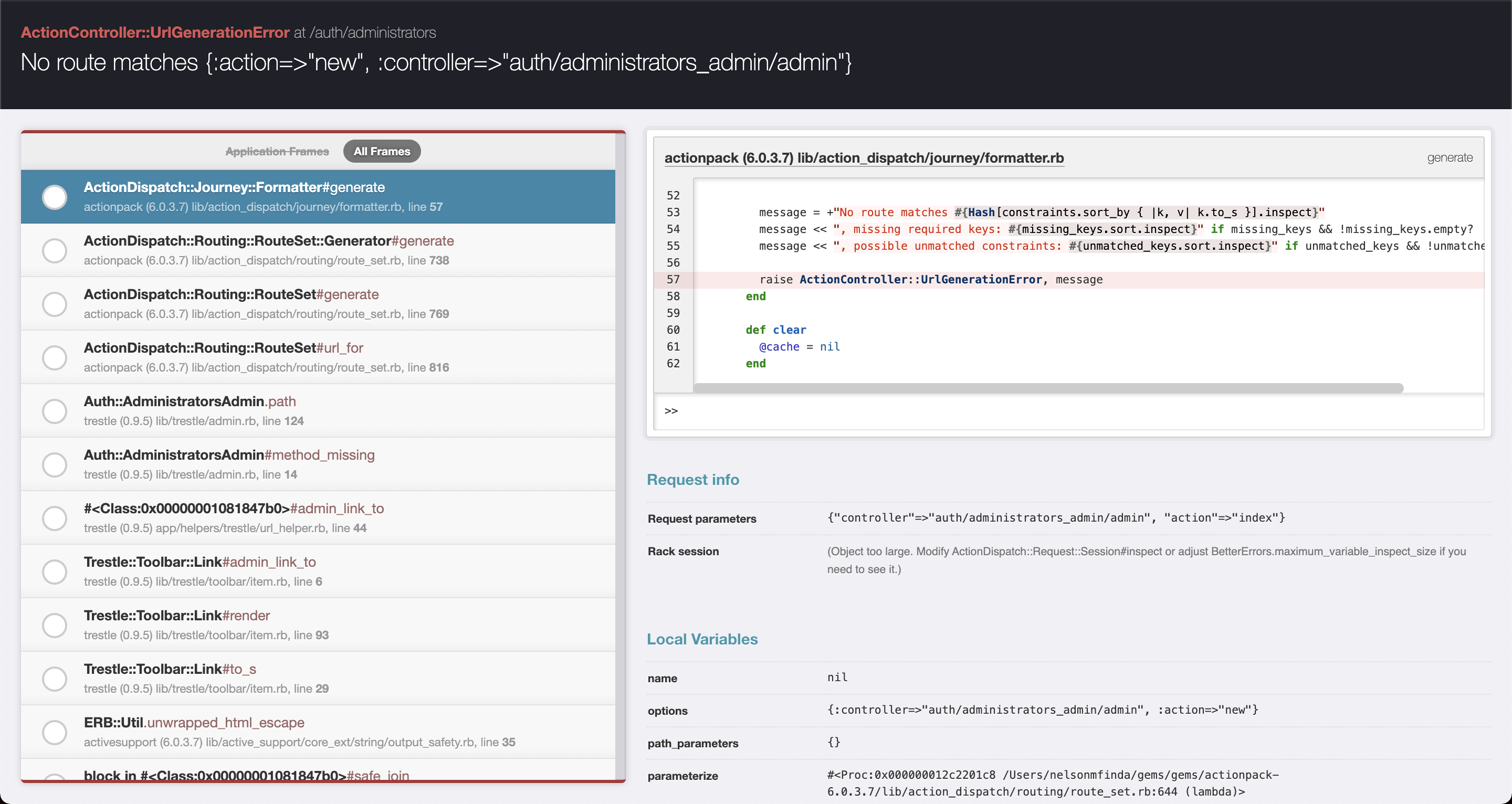 No route matches auth/administrators_admin/admin · Issue #373 · TrestleAdmin/trestle · GitHub