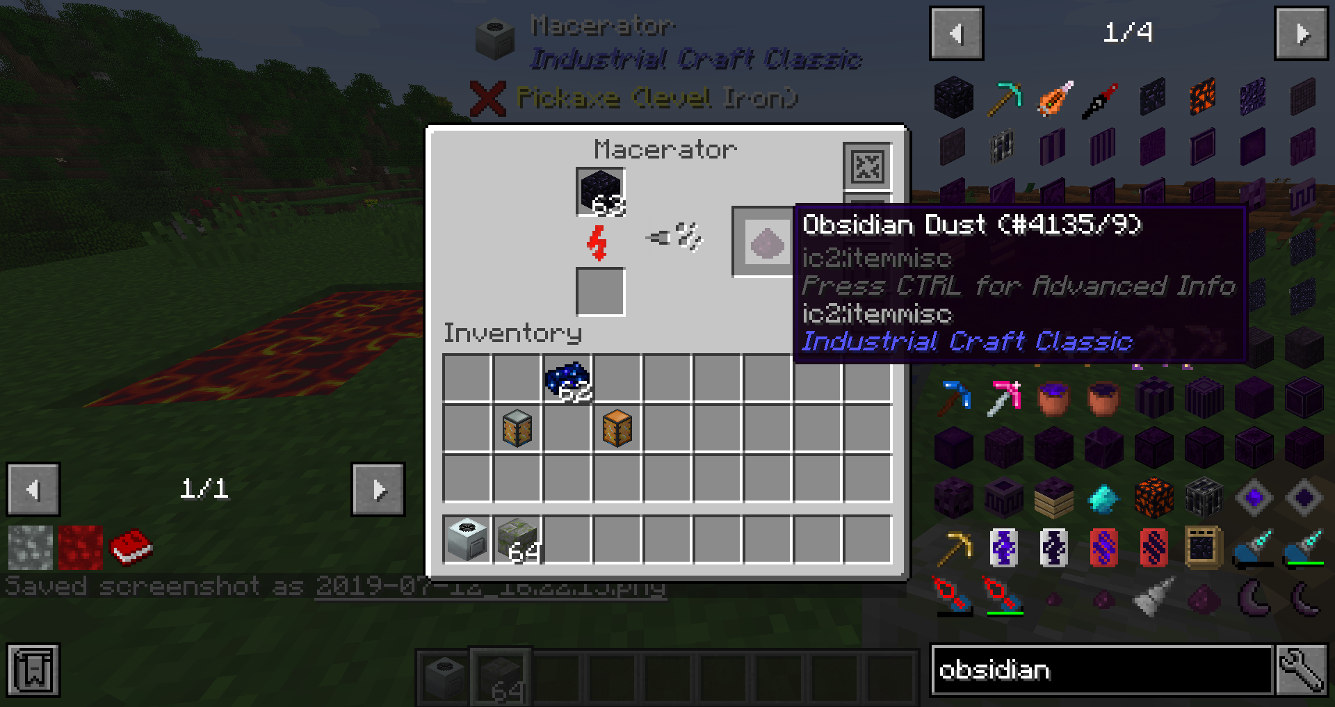[Recipe] Duplicated Recipe for Obsidian dust and Pulverized Obsidian ...