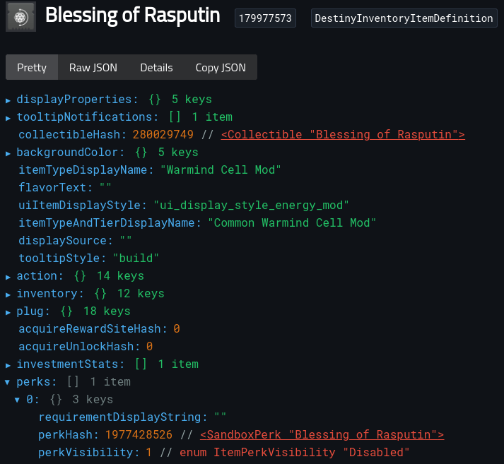 Bug: Some armor mods are not displaying perks (charged with light, warmind...) · Issue #8732 ...