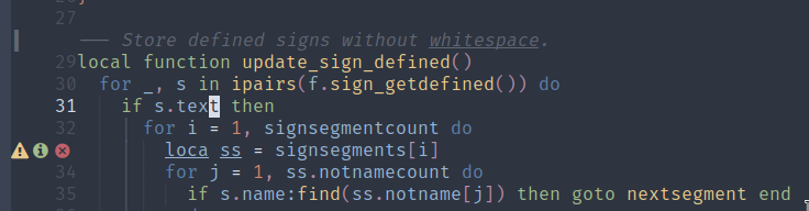 When signcolumn is set to numbers diagnostics are not visible. · Issue #15 · luukvbaal/statuscol ...