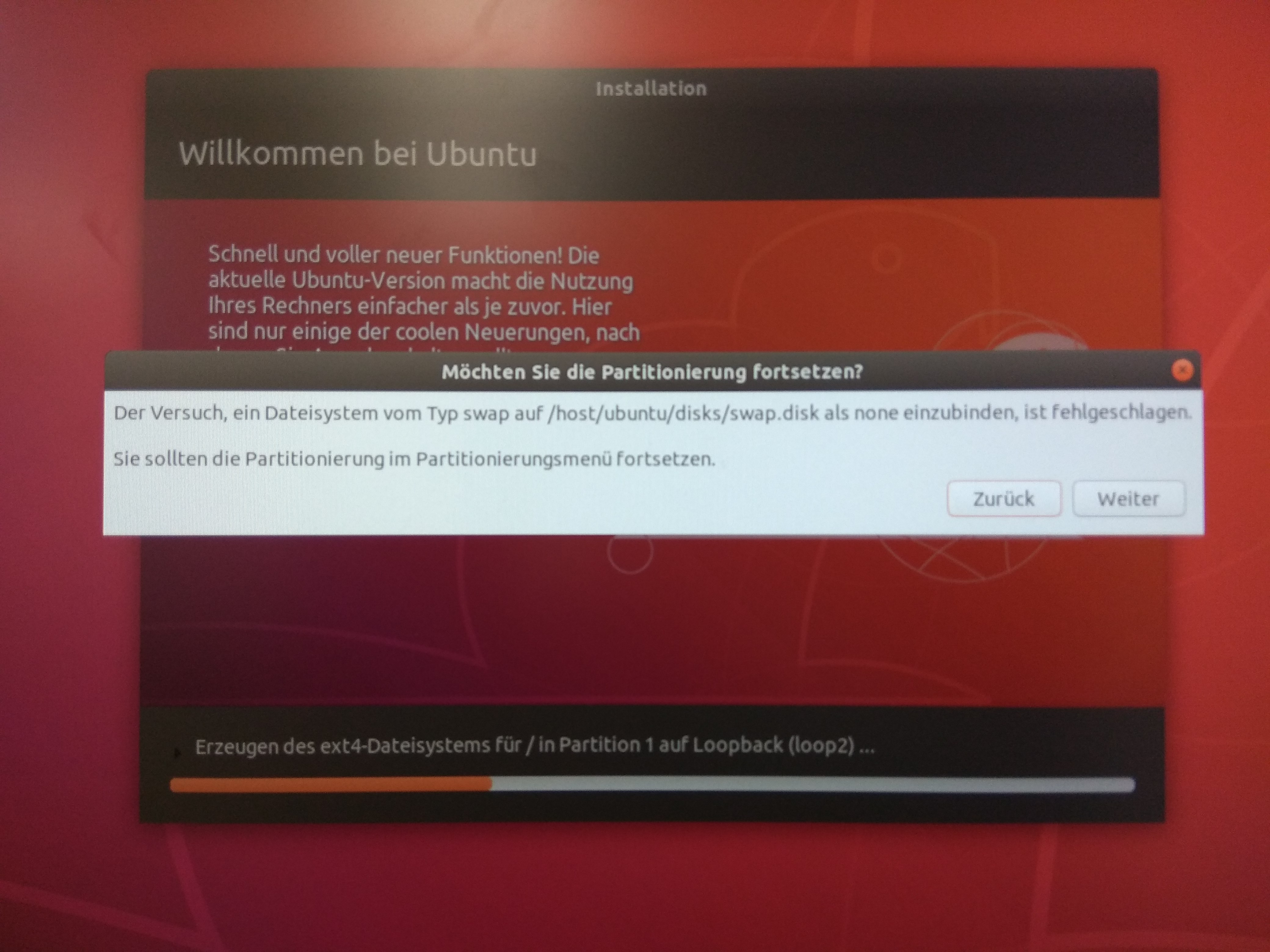Mounting swap as none fails on Wubi for Ubuntu 18.04.1 (rev 333 ...