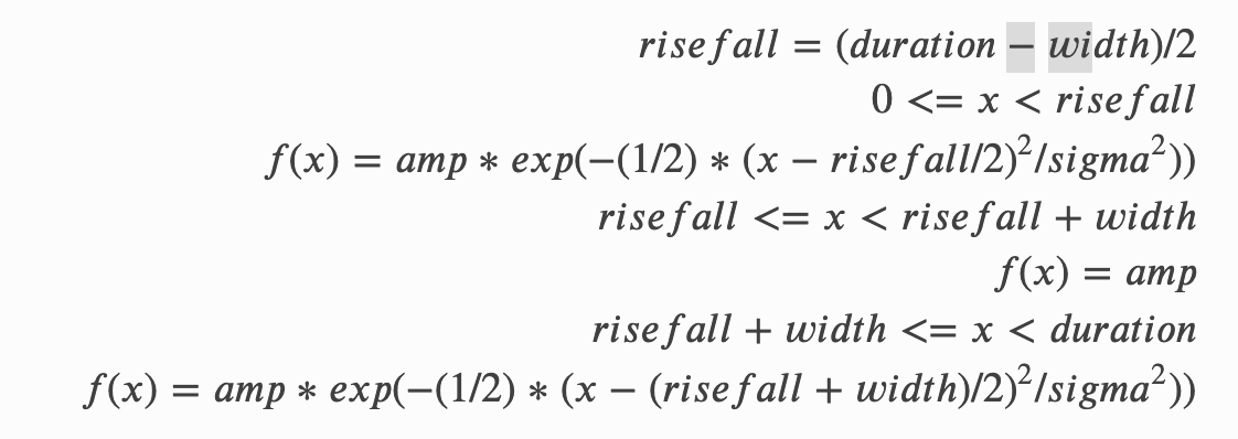Gaussian square parametric pulse documentation · Issue #5226 · Qiskit/qiskit · GitHub