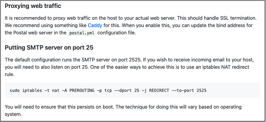 Docker: Do we need to use host networking? · Issue #1420 · postalserver/postal · GitHub
