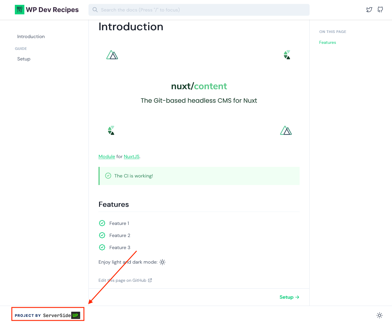 Link to Server Side Up in the Footer · Issue #7 · serversideup/wp-dev-recipes · GitHub