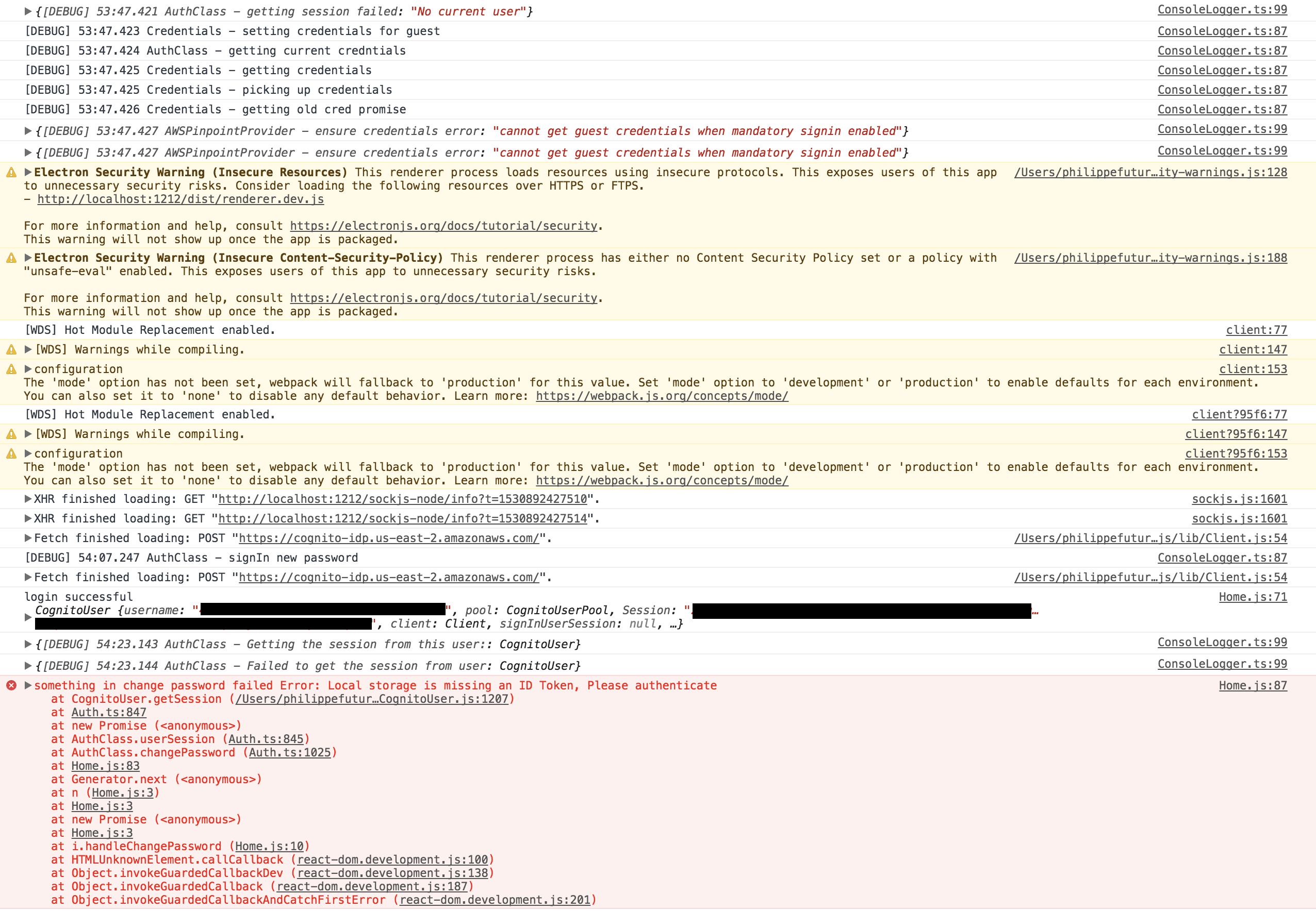 Error Not Authenticated Electron · Issue 1178 · Aws Amplifyamplify Js · Github
