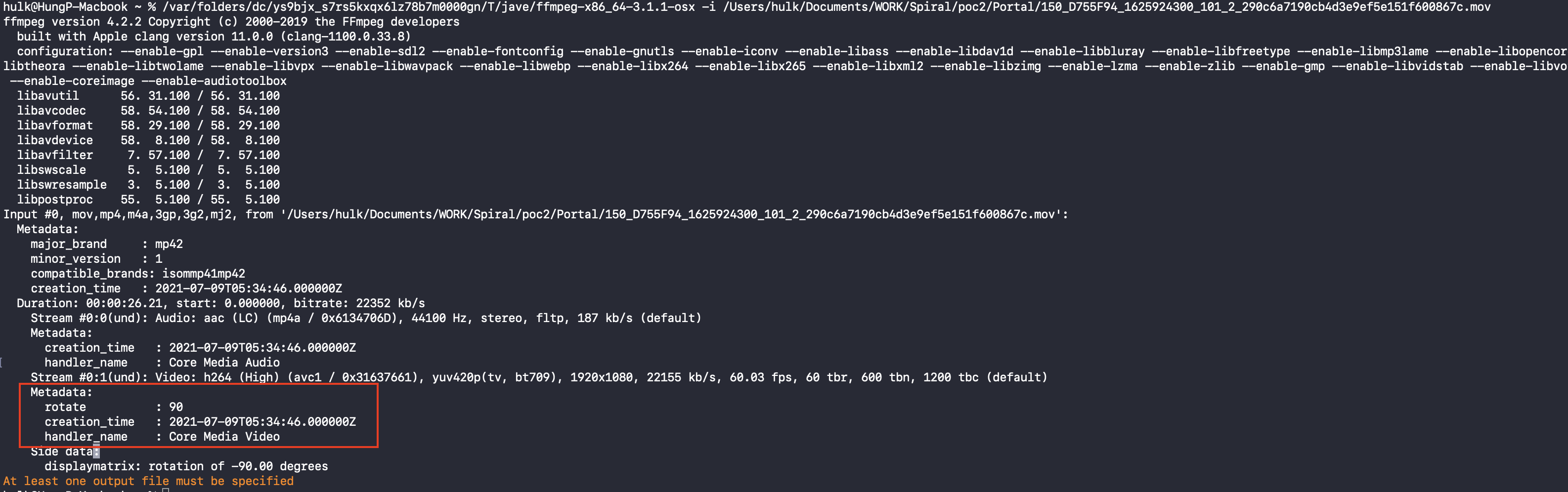 Could we support to get more meta data from video in MultimediaInfo ...