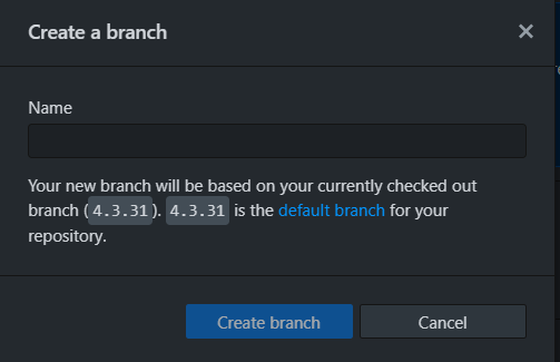 Losing focus while creating a new branch changes what desktop thinks is ...