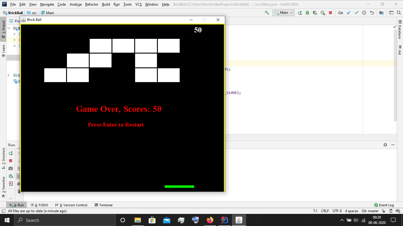 GitHub - skerish/Brick-Ball: Old yet familiar brick nd ball hitting ...