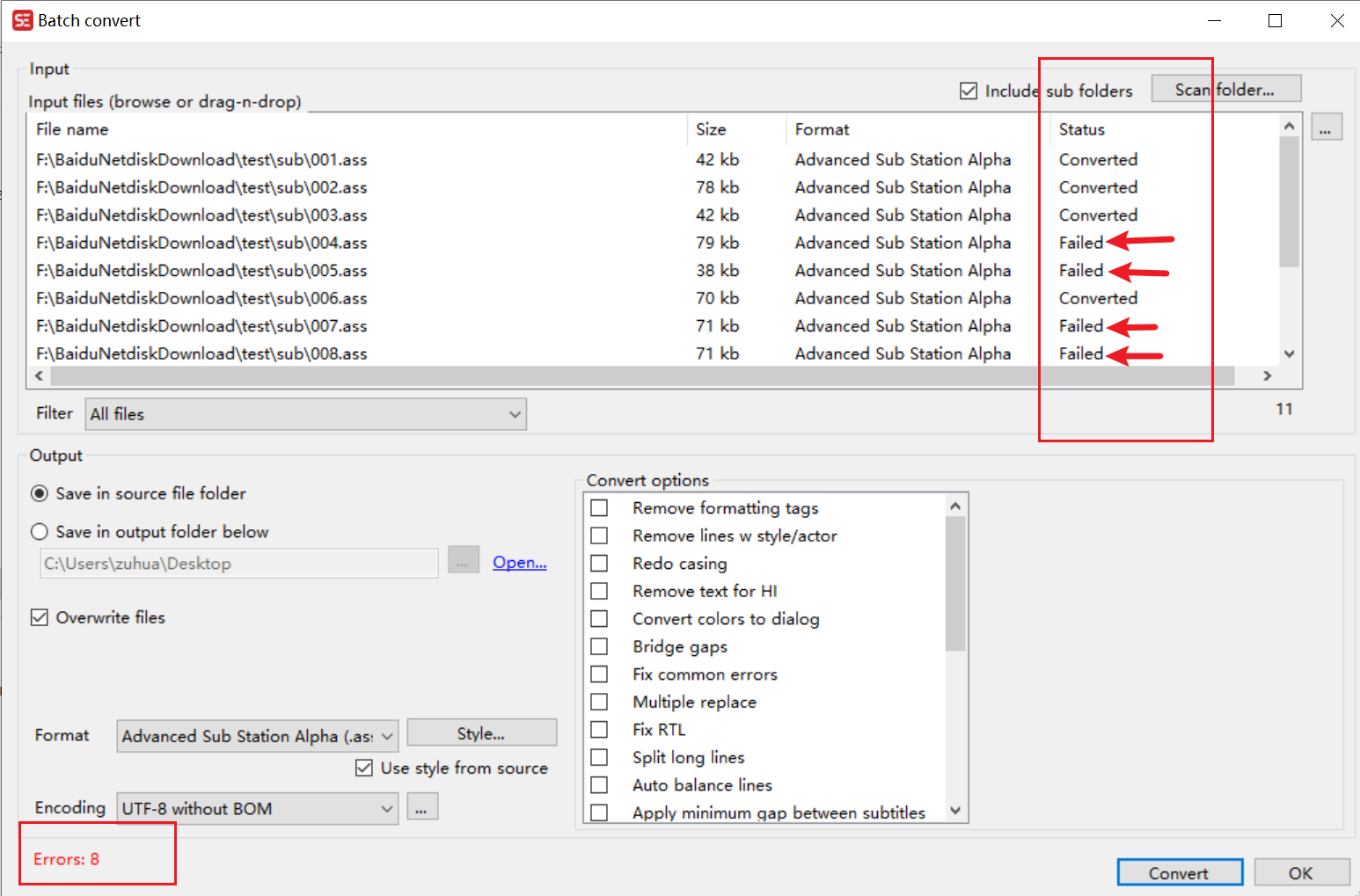 [Releases 3.6.11] Batch convert tool broken · Issue #6635 · SubtitleEdit/subtitleedit · GitHub
