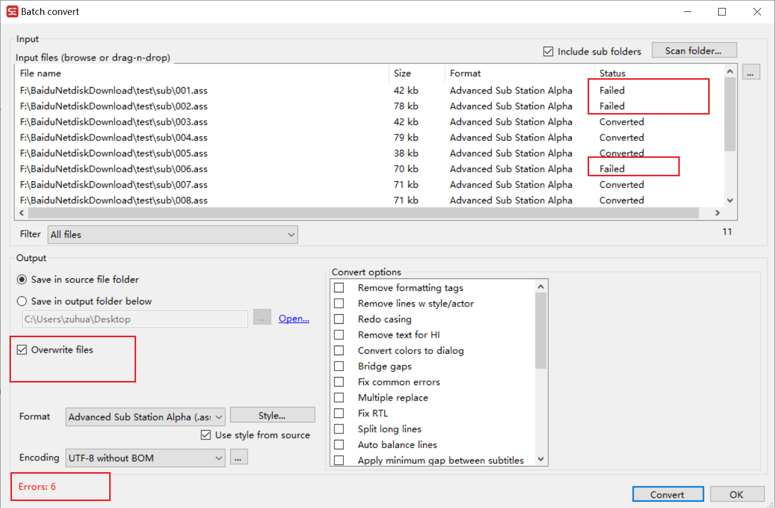 [Releases 3.6.11] Batch convert tool broken · Issue #6635 · SubtitleEdit/subtitleedit · GitHub