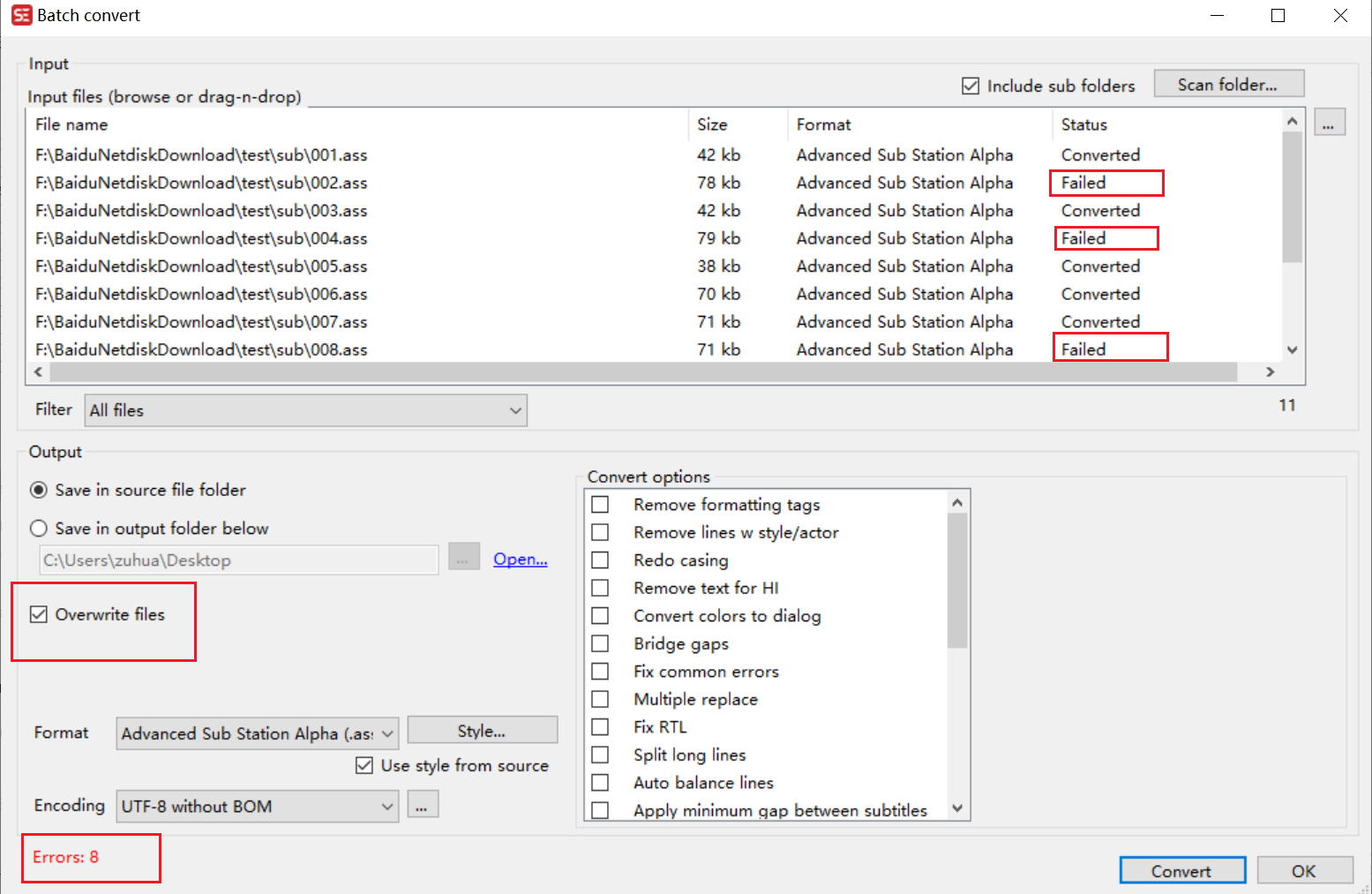 [Releases 3.6.11] Batch convert tool broken · Issue #6635 · SubtitleEdit/subtitleedit · GitHub