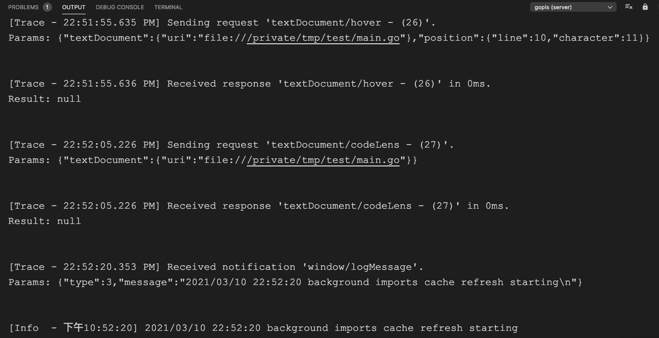 fill struct error: [Extension Host] rejected promise not handled within 1 second: undefined ...