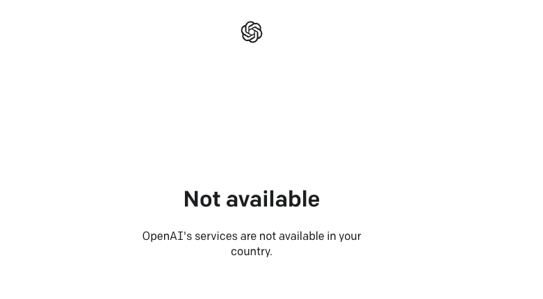 Not Available Openais Services Are Not Available In Your Country · Issue 62 · Vincelwt 