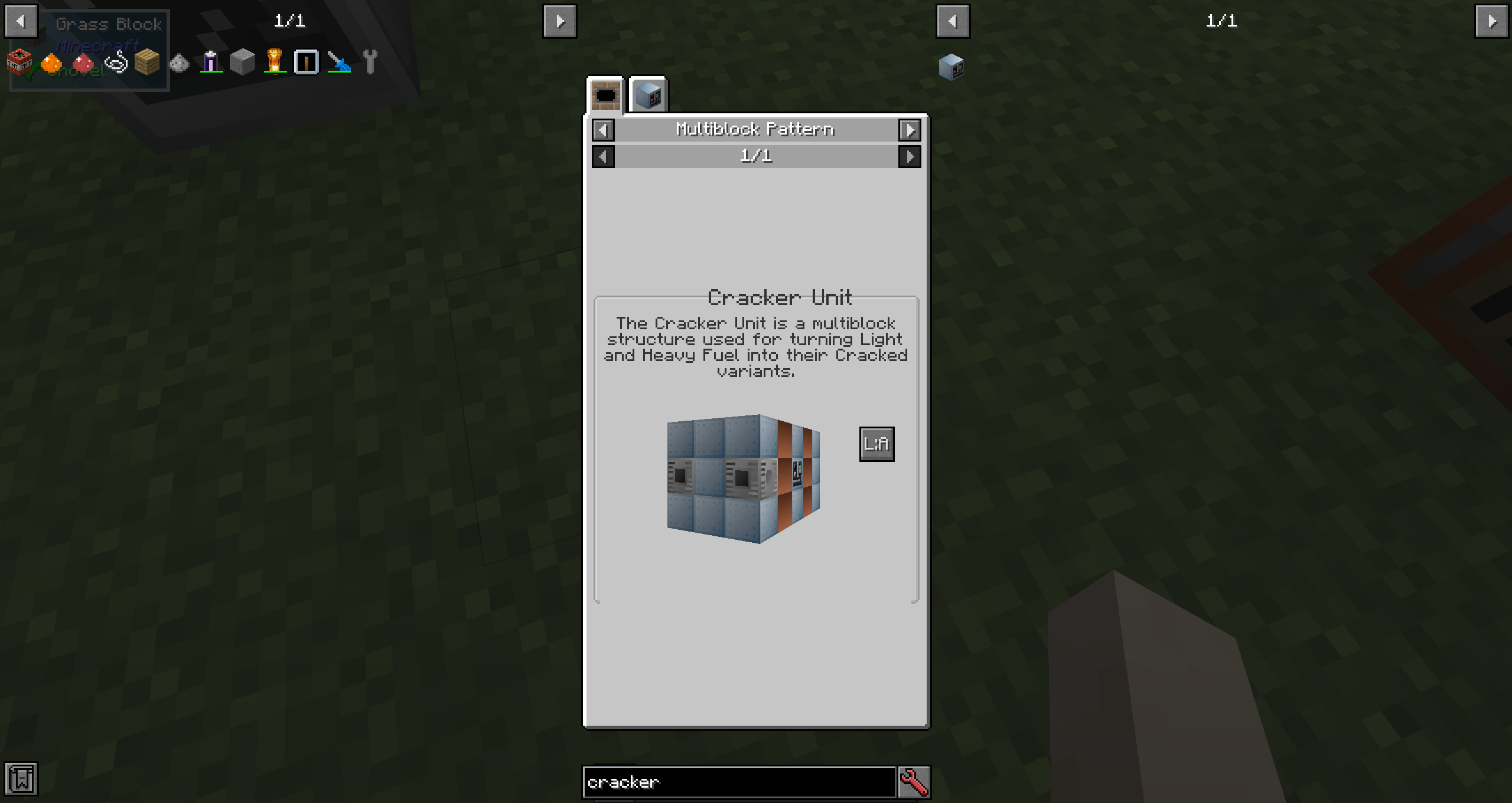 [BUG] Cracker Unit is not shown formed in JEI · Issue #1379 · GregTechCE/GregTech · GitHub