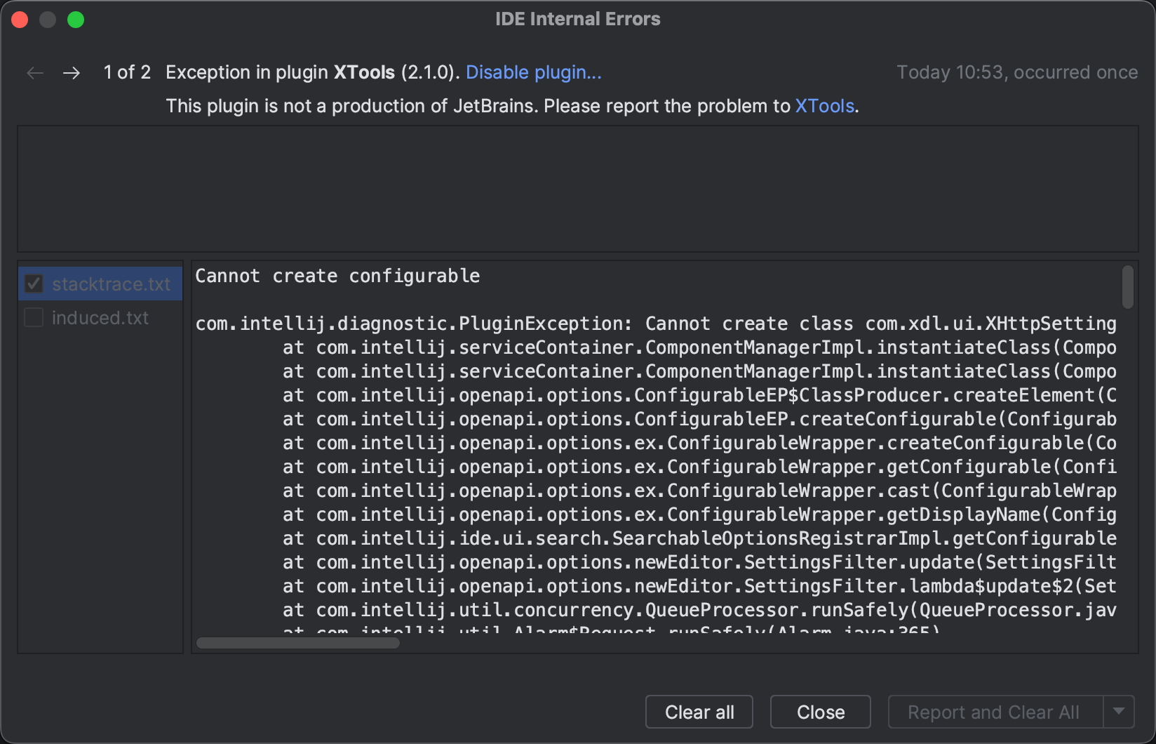 在IDEA 2023.1版本中经常会出现IDE Internal Errors · Issue #3 · 819536266/XTools · GitHub