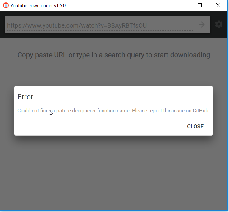Could not find signature decipherer function name · Issue #29 · Tyrrrz/YoutubeDownloader · GitHub