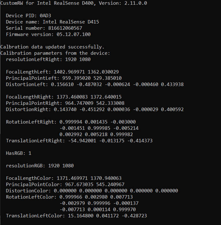 On Chip Calibration not able to recover corrupted data uploaded using the Intel.Realsense ...