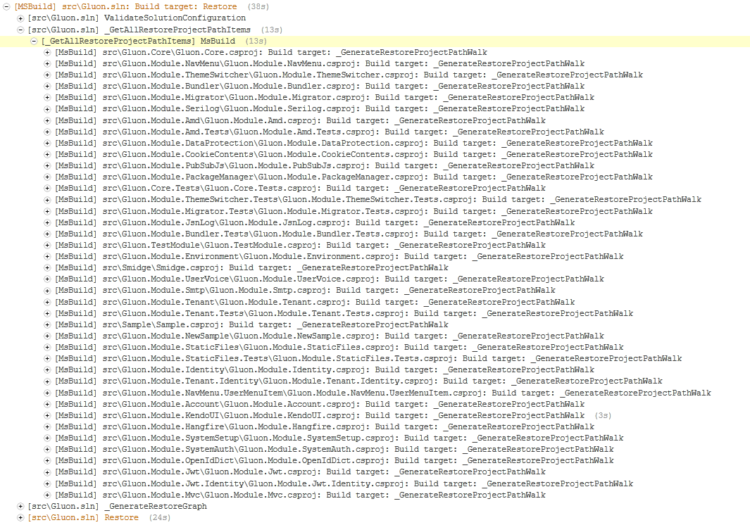 Msbuild Restore On Sln Not Restoring The Web Project · Issue 676 6715