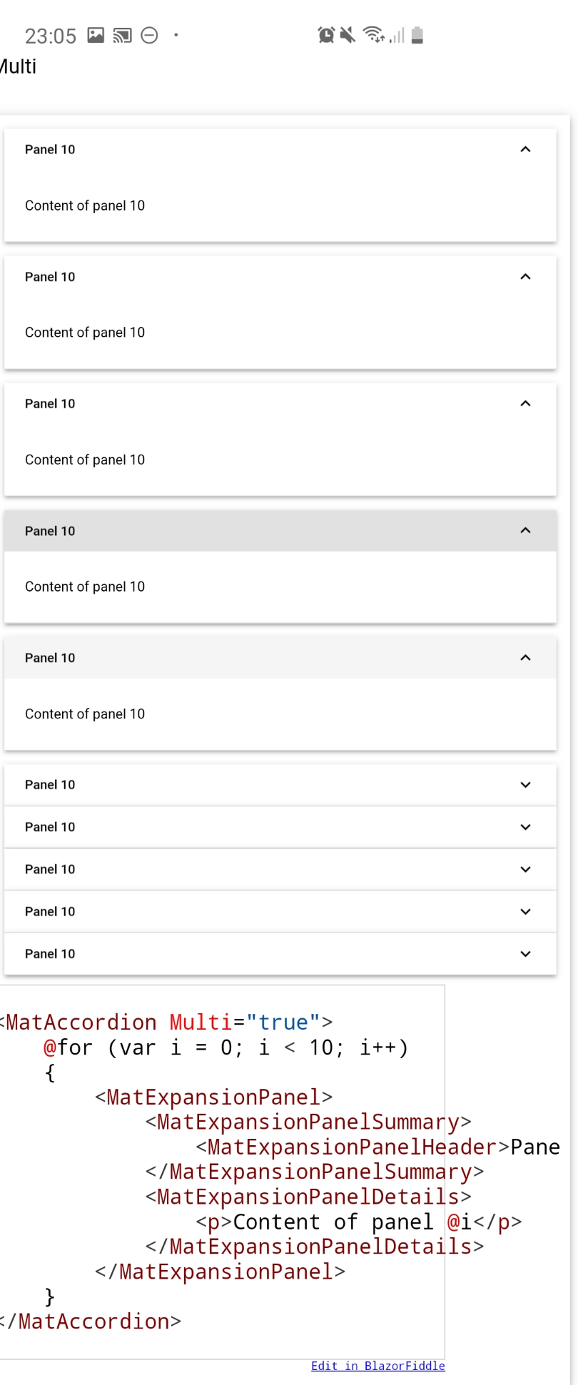 Docs site looks to show bug for expansion panel · Issue #107 · SamProf/MatBlazor · GitHub