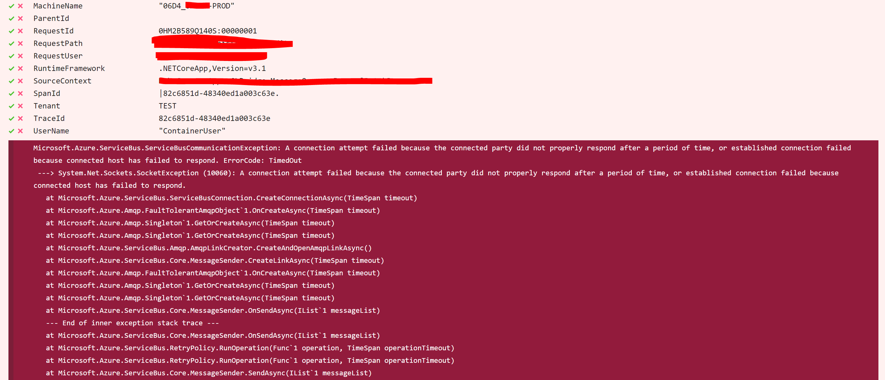 Bug Occasional Timeout Trying To Send Message To Service Bus Queue · Issue 14669 · Azure