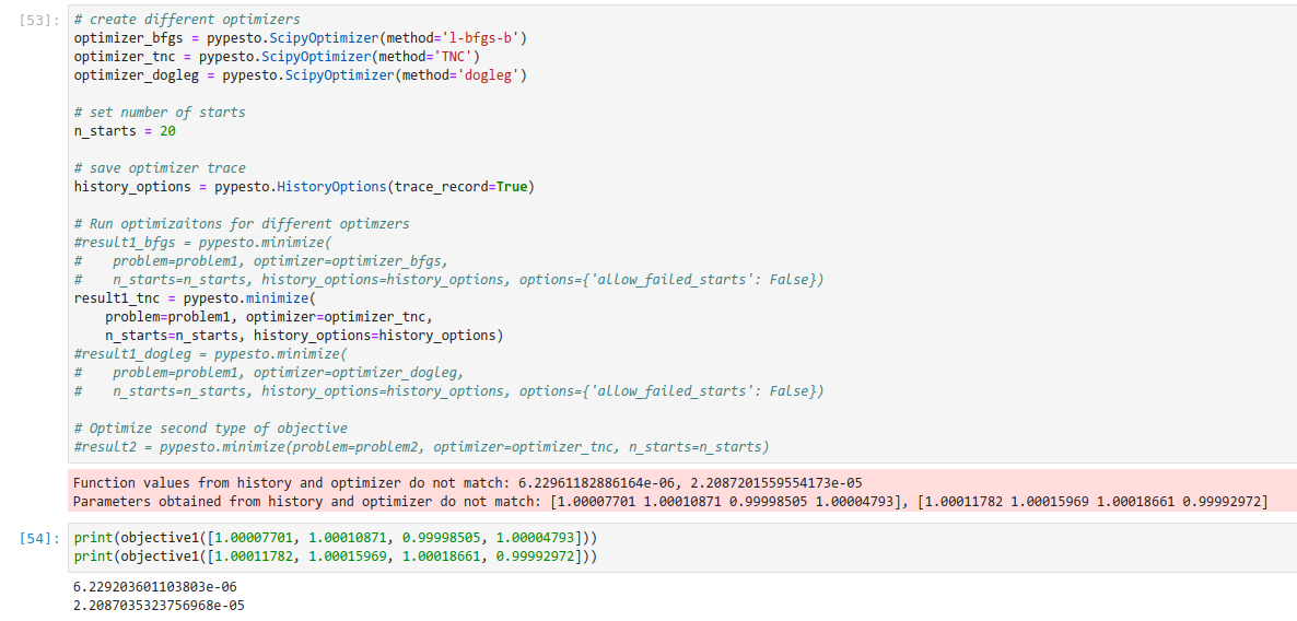Mismatch of history vs optimizer reported optimal values · Issue #327 · ICB-DCM/pyPESTO · GitHub
