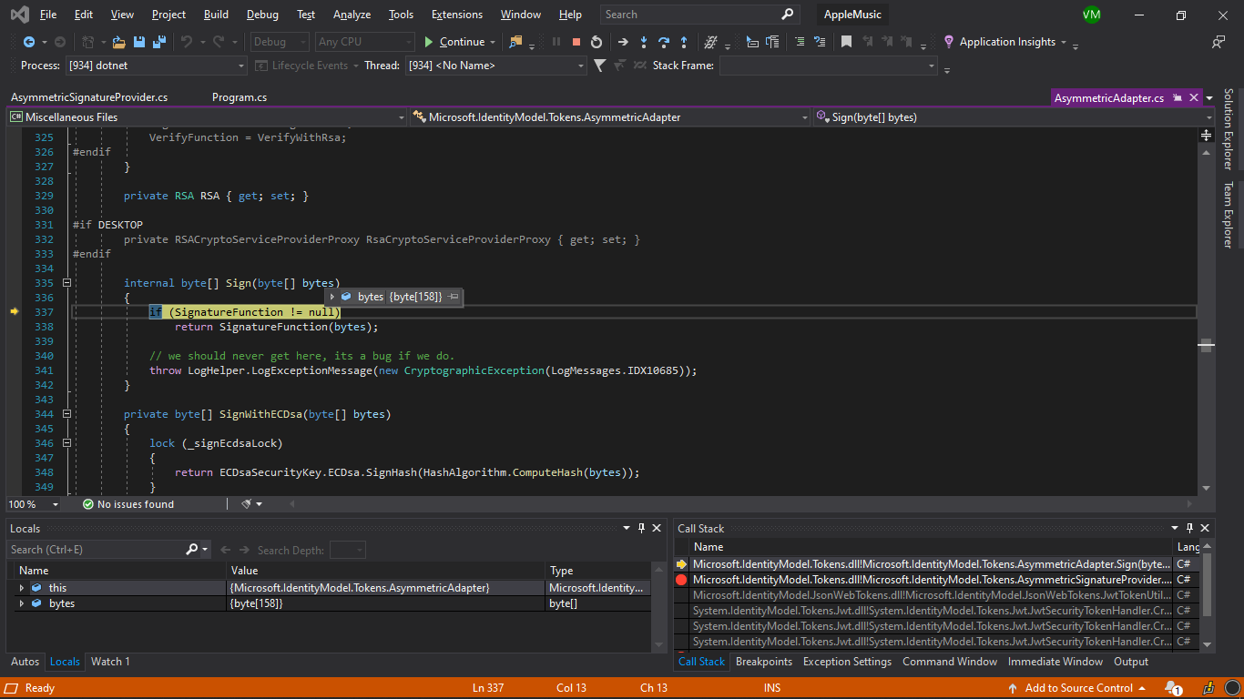 System.Security.Cryptography. ECDsaOpenSsl throw NullReferenceException after using construction ...