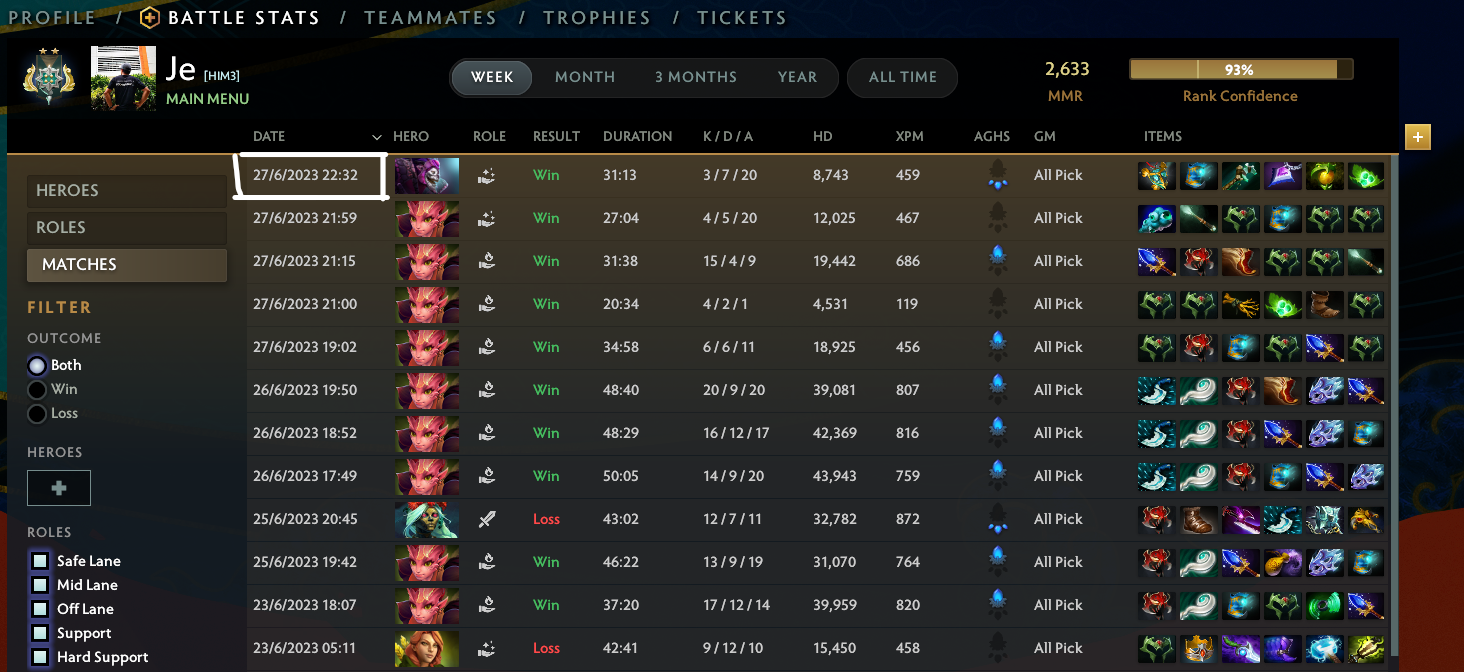 Battle Stats > Matches - Don't Update Realtime · Issue #9918 ...