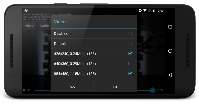 Adaptive Quality Selection and Track selecting UI in StyledPlayerView · Issue #10092 · google ...