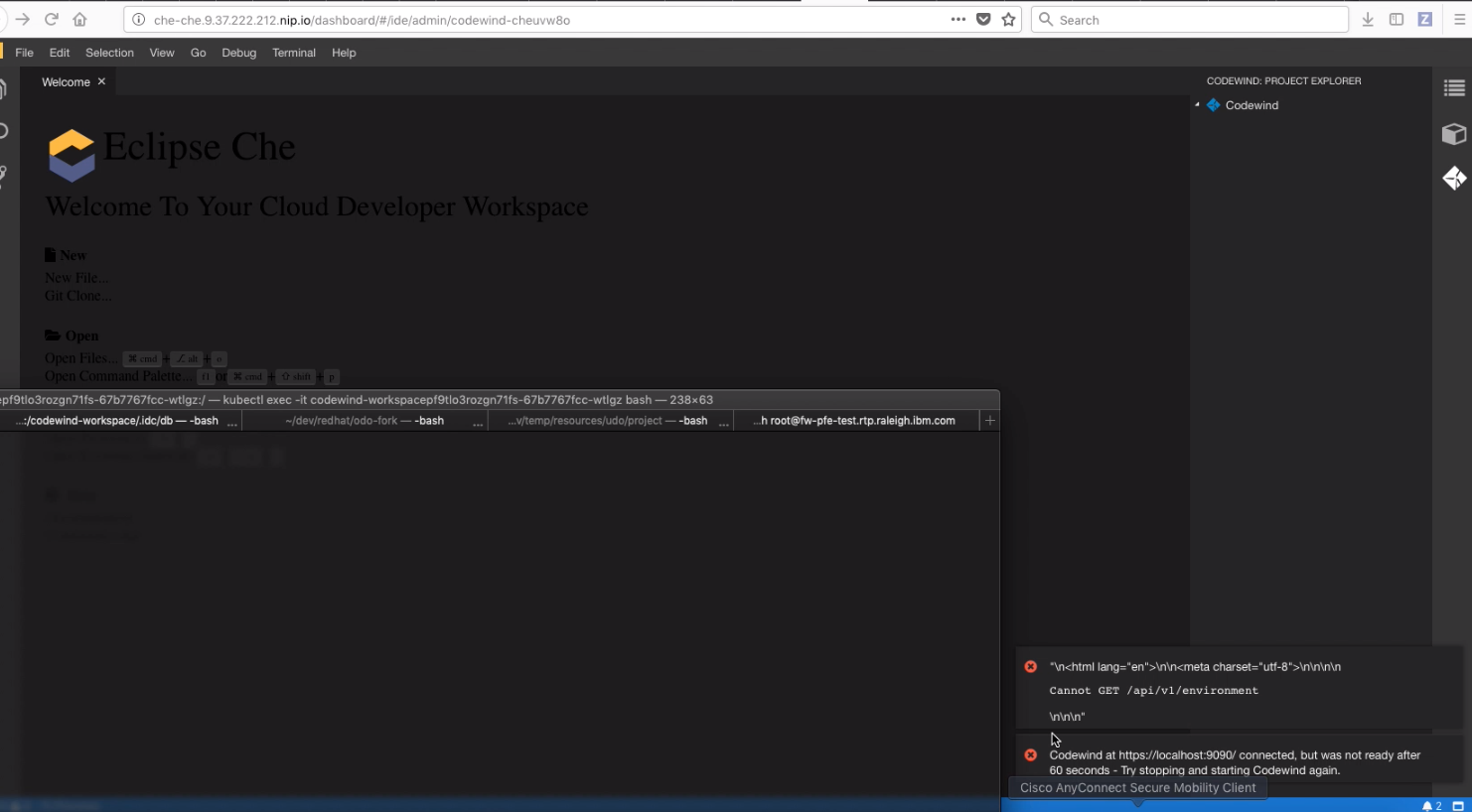 Codewind Theia Extension stuck in starting on Che · Issue #657 · eclipse-archived/codewind · GitHub