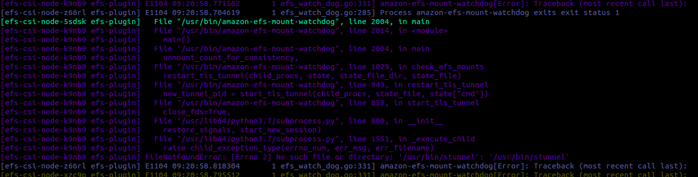 helm chart v2.3.0 -> EFS CSI v1.4.3 -> missing '/usr/bin/stunnel ...