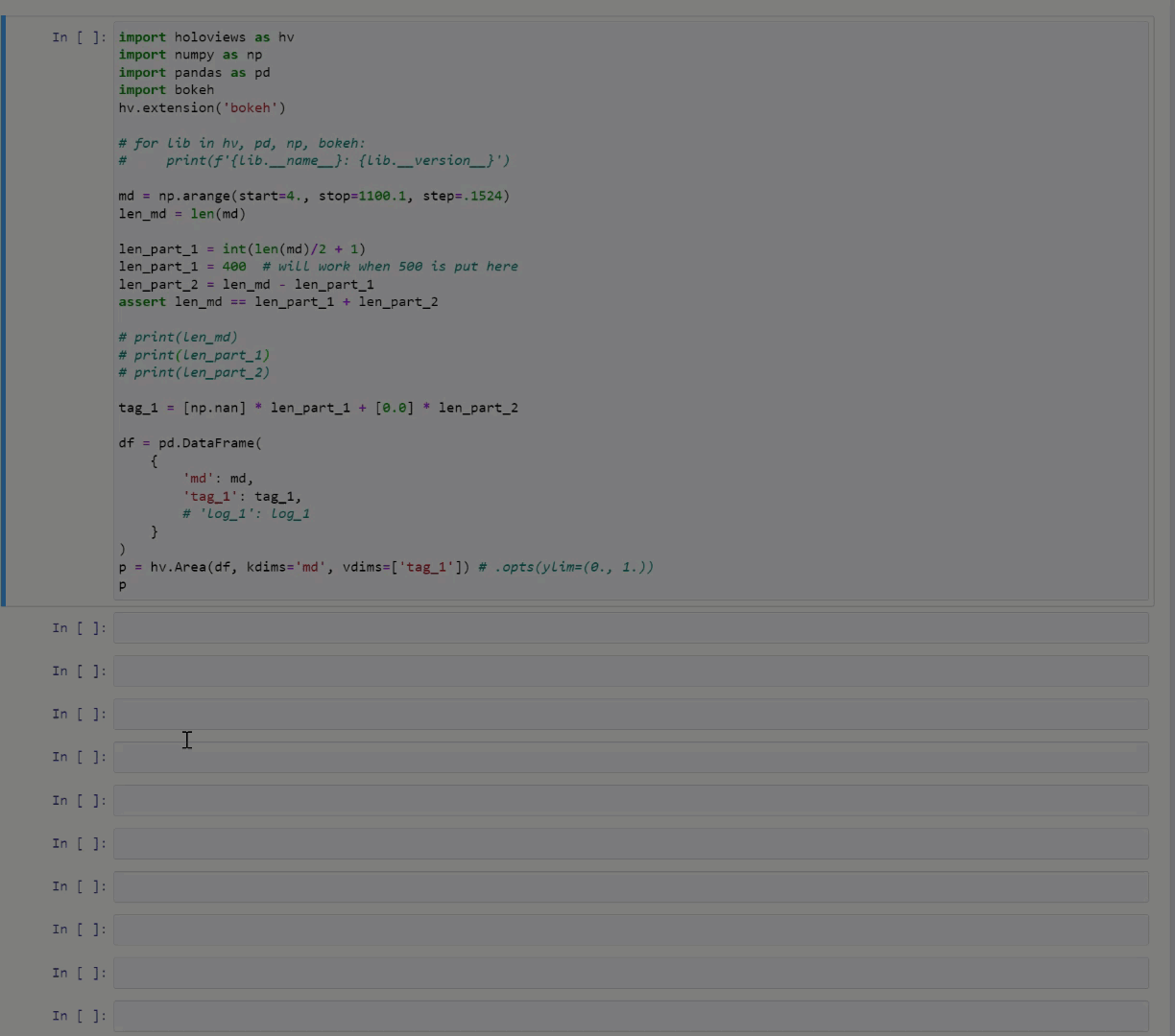 holoviews.Area fail to display with some constellation of of only nan's and zeros in the vdims ...