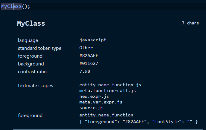 JavaScript classes textmate scopes changed in January 2021 update. No ...