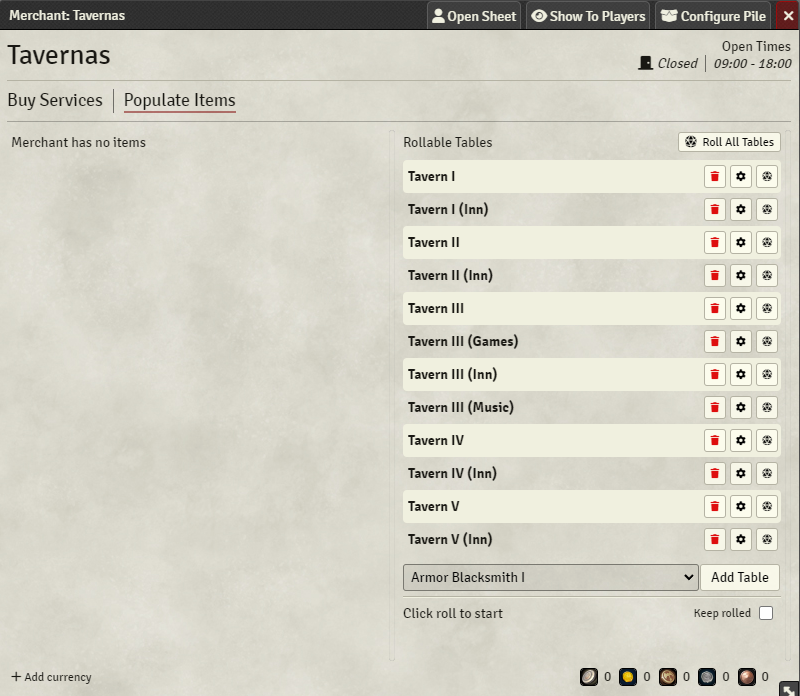 [BUG] - [D&D5e] - Not list service itens in populate · Issue #374 · fantasycalendar/FoundryVTT ...