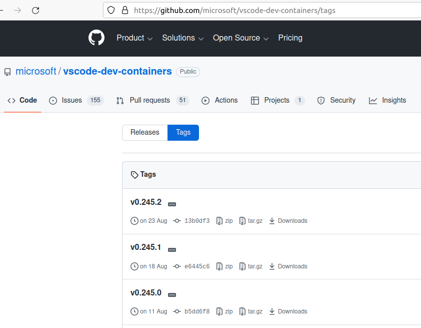 Some releases/tags are missing on vscode-dev-containers github · Issue #7376 · microsoft/vscode ...