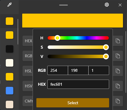 Text input for HSV sliders in Color Picker · Issue #28300 · microsoft/PowerToys · GitHub